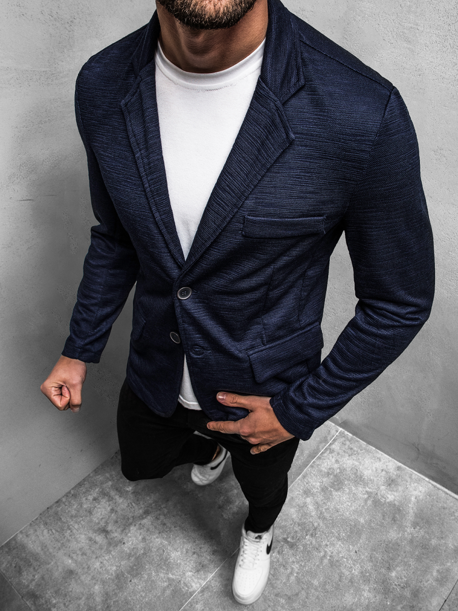 Americana de hombre azul marino OZONEE O/7301 | OZONEE