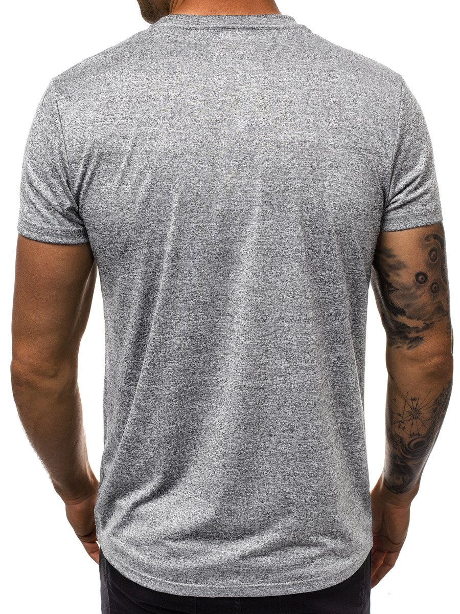 Camiseta de hombre gris claro OZONEE JS/S01 | OZONEE