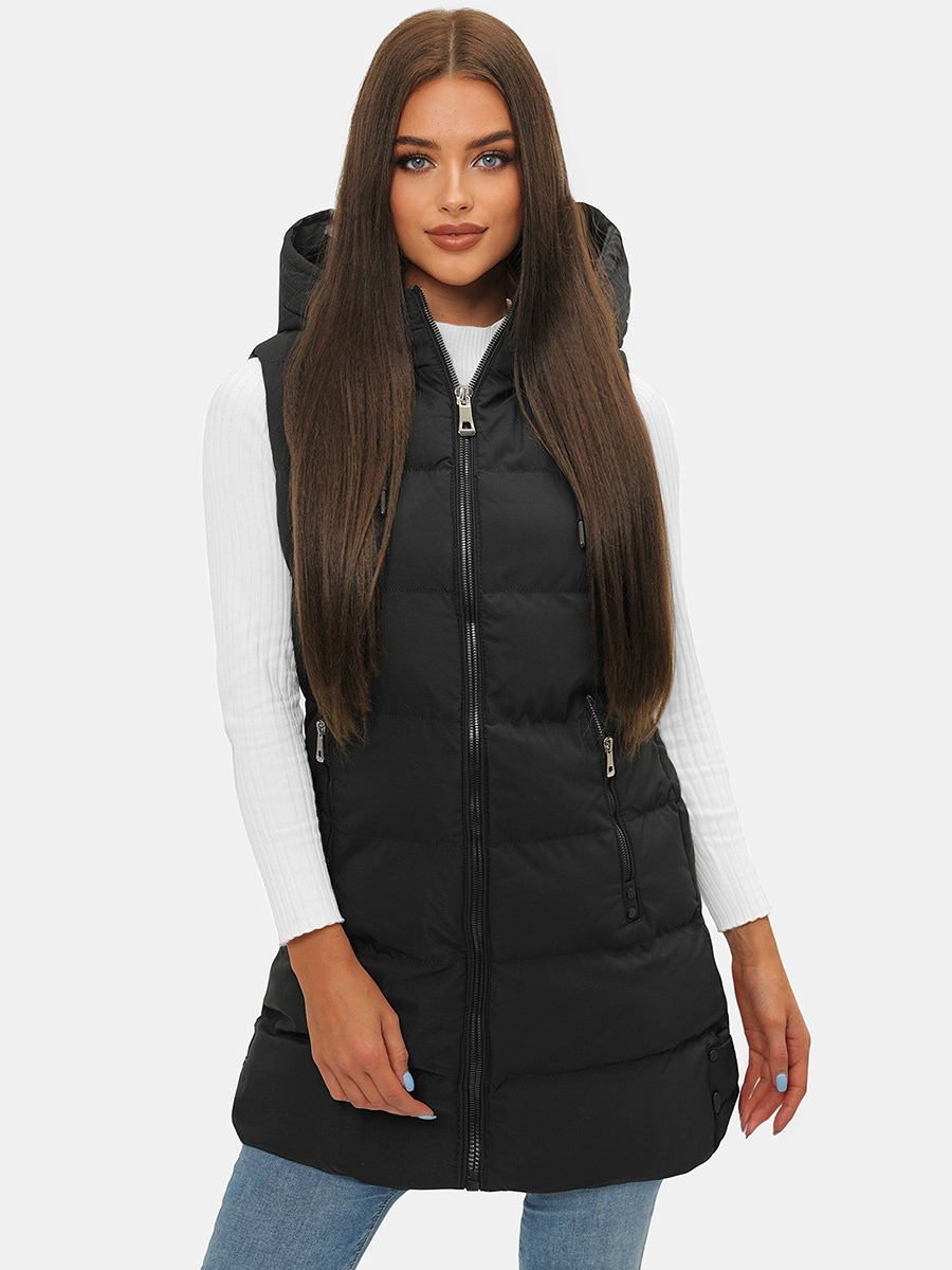 Chaleco de mujer negro OZONEE N/7046 | OZONEE