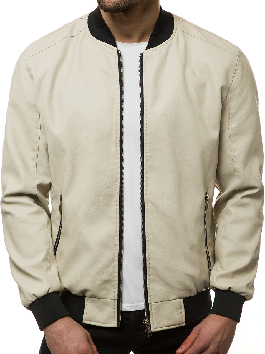 Chaqueta de hombre beige OZONEE JB/JP1147 | OZONEE
