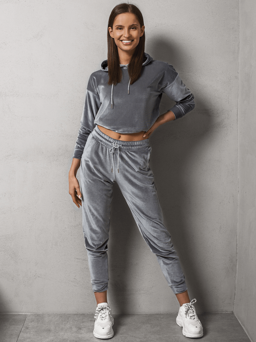 Conjunto de chándal de dos piezas de gris ZONEE O/13121 | OZONEE