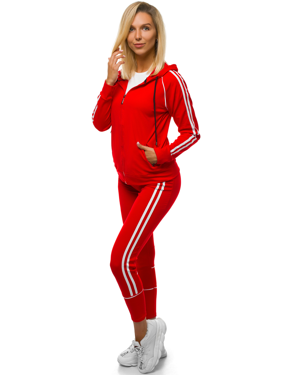 Conjunto de chándal de dos piezas rojo OZONEE JS/YW06006/5/11 | OZONEE